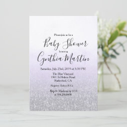 Lavender Purple Watercolor Baby Shower Invitation | Zazzle