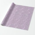 Lavender PurpleSpark Laurel Floral Silver Diamonds Wrapping Paper | Zazzle