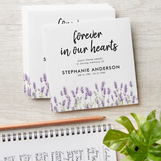 Lavender Seed Packet Funeral Memorial Envelope | Zazzle