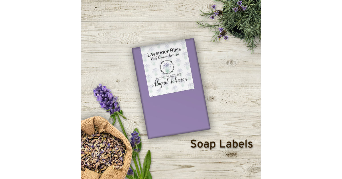 Lavender Soap | Artisan Handmade | Homemade Label | Zazzle