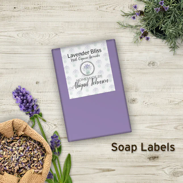 Lavender Soap | Artisan Handmade | Homemade Label | Zazzle