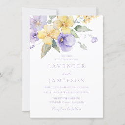 Lavender & Sunshine Floral Summer Wedding Invitation | Zazzle