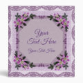 Lavender Victorian Floral Genealogy 3 Ring Binder | Zazzle