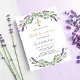 Lavender violet florals First Communion Invitation Postcard | Zazzle