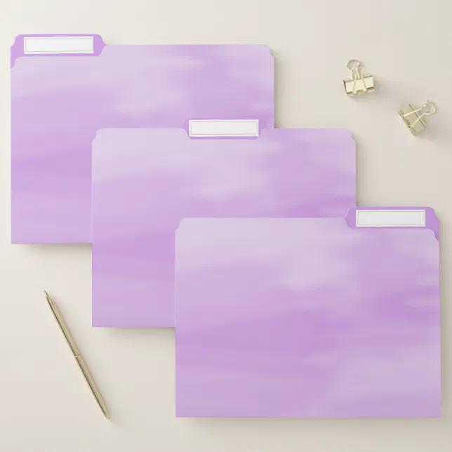 Lavender Watercolor Wash File Folder | Zazzle