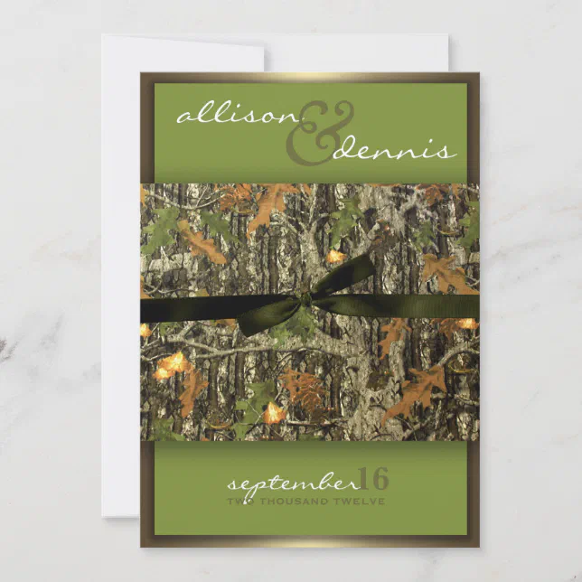 Lavish Camo Wedding Invitations | Zazzle