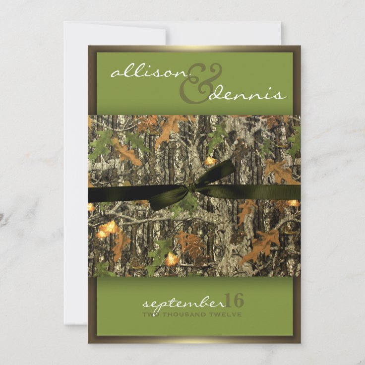 Lavish Camo Wedding Invitations | Zazzle