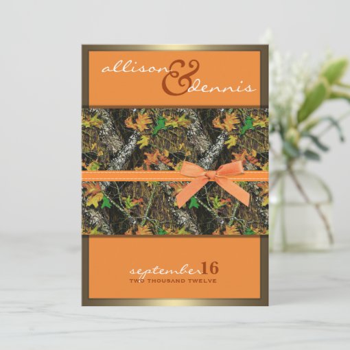 Lavish Camo Wedding Invitations | Zazzle