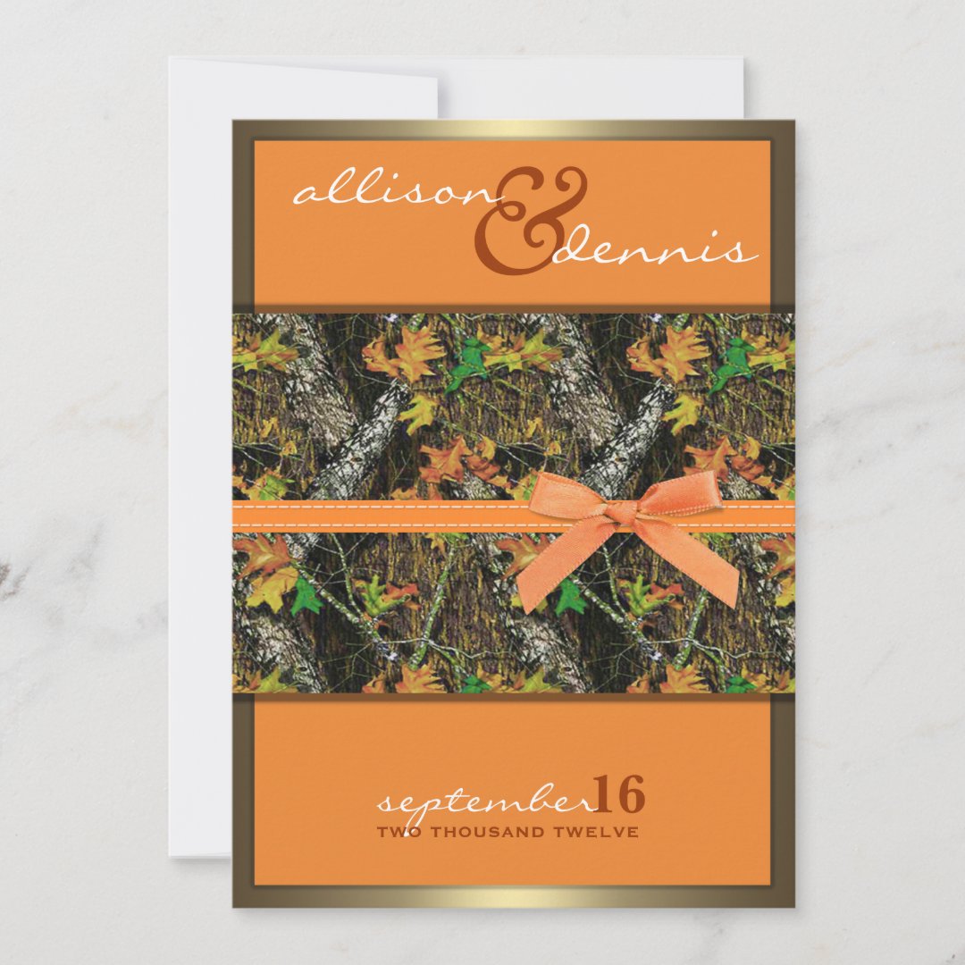 Lavish Camo Wedding Invitations | Zazzle