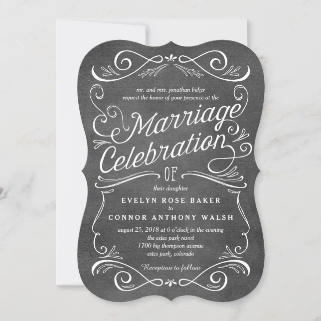 Lavish Scrolls Editable Color Wedding Invitations | Zazzle