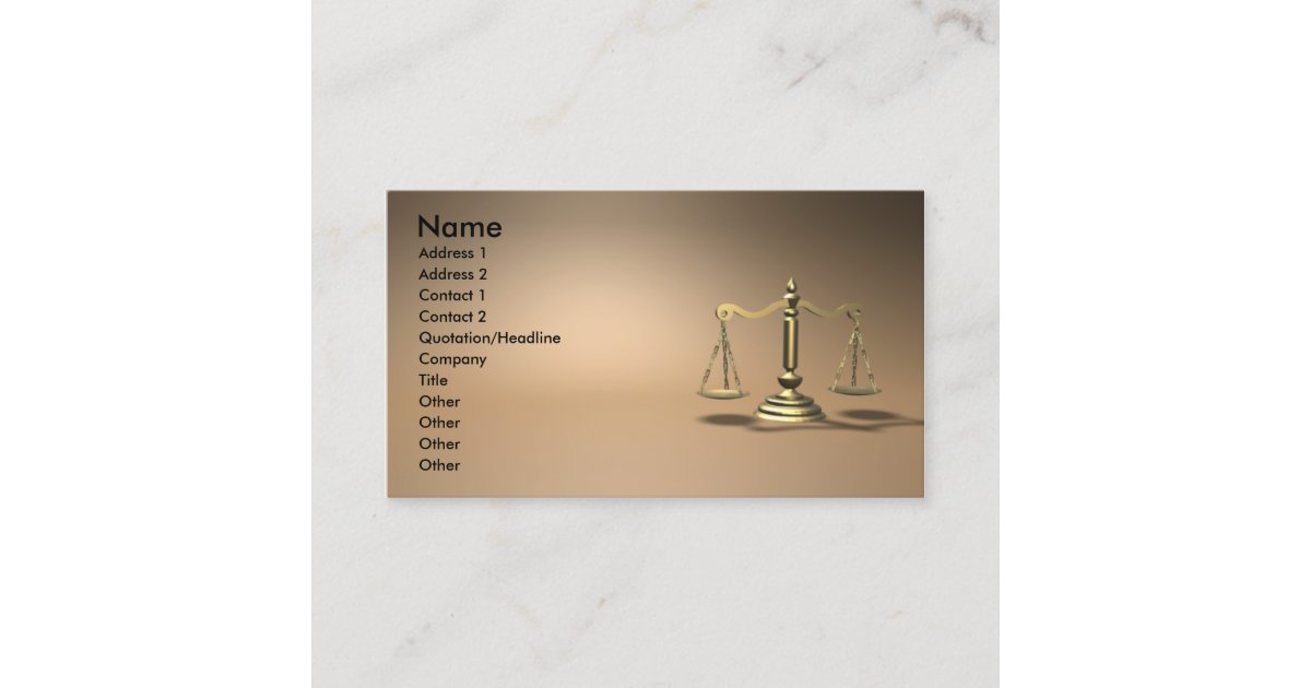 Law Business Card | Zazzle