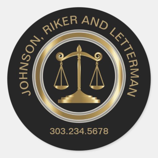 Law classic round sticker | Zazzle