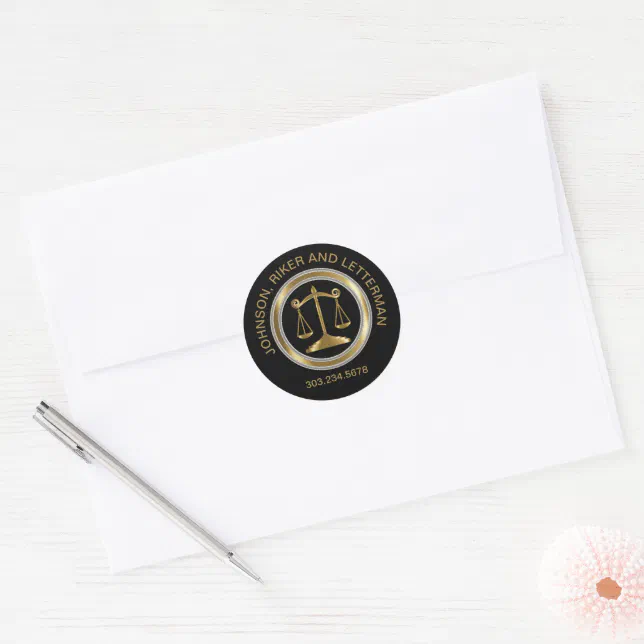 Law classic round sticker | Zazzle