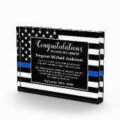 Law Enforcement Custom Police Officer Retirement Acrylic Award | Zazzle