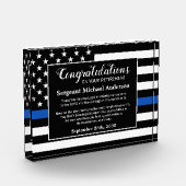 Law Enforcement Custom Police Officer Retirement Acrylic Award | Zazzle
