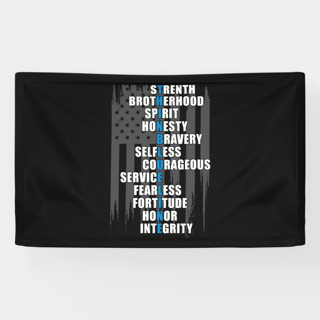 Law Enforcement Flag Police Appreciation Banner | Zazzle