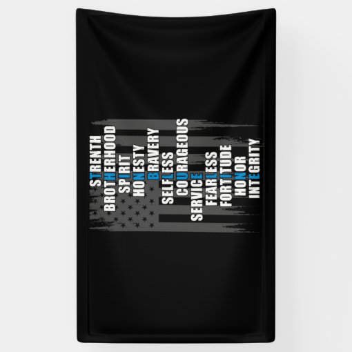 Law Enforcement Flag Police Appreciation Banner | Zazzle