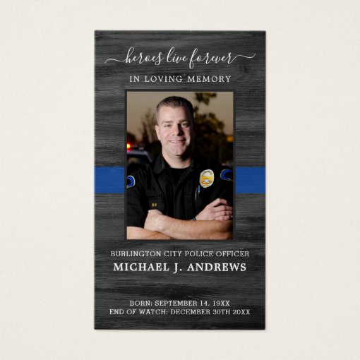 Law Enforcement Funeral Police Memorial Prayer Car | Zazzle