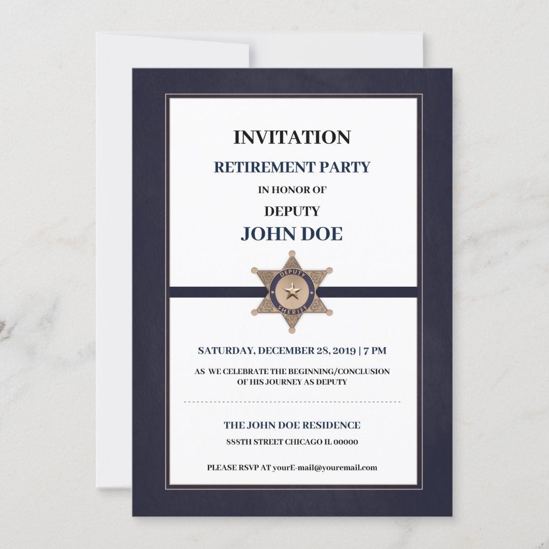 Law Enforcement Invitation | Zazzle