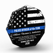 Law Enforcement Officer Of The Year Police Acrylic Award | Zazzle