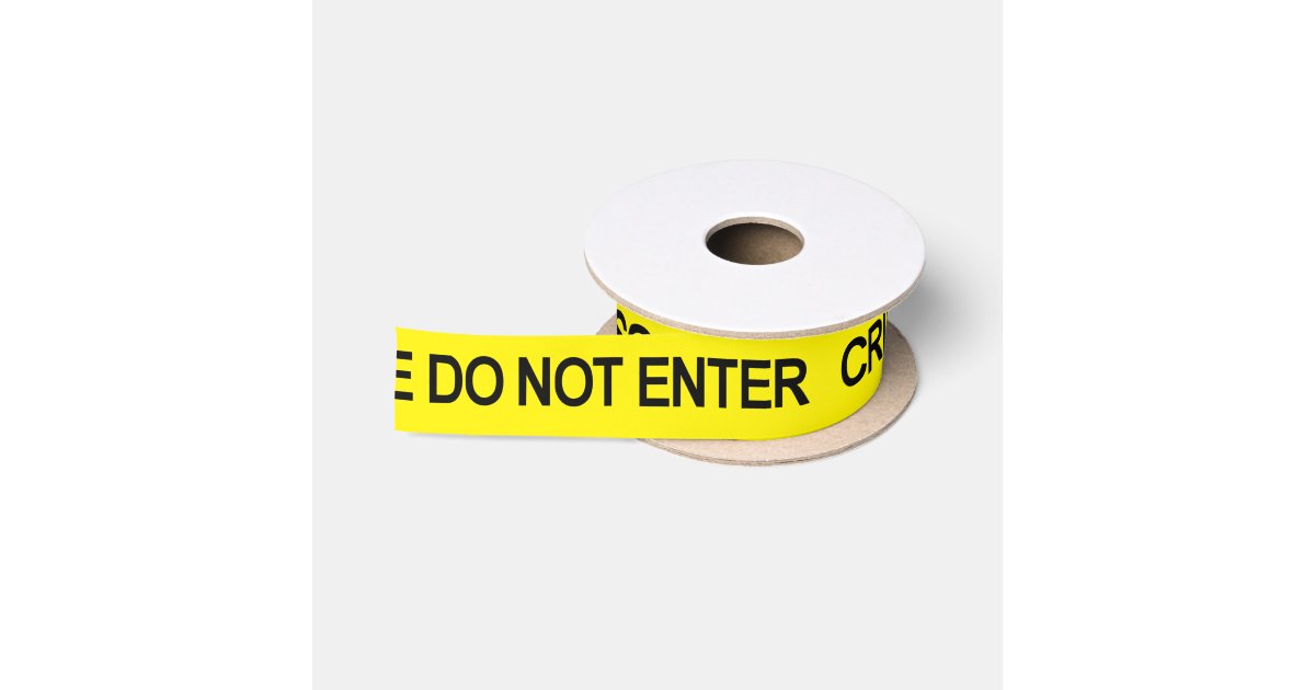 Law Enforcement Police Crime Scene Tape Satin Ribbon | Zazzle