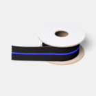 Law Enforcement Police Thin Blue Line Satin Ribbon | Zazzle