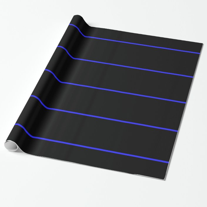 Law Enforcement Police Thin Blue Line Wrapping Paper | Zazzle.com