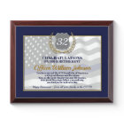 Law Enforcement Retirement Award Plaque | Zazzle