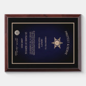 Law Enforcement Retirement Award Plaque | Zazzle