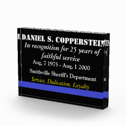 Law enforcement retirement plaque | Zazzle