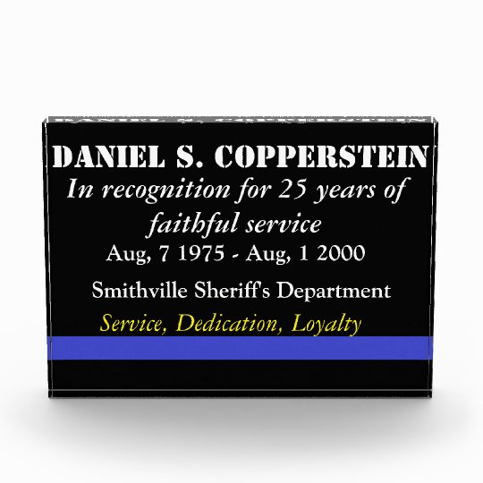 Law enforcement retirement plaque | Zazzle.com