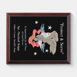 Law Enforcement Service Appreciation Award Plaque | Zazzle