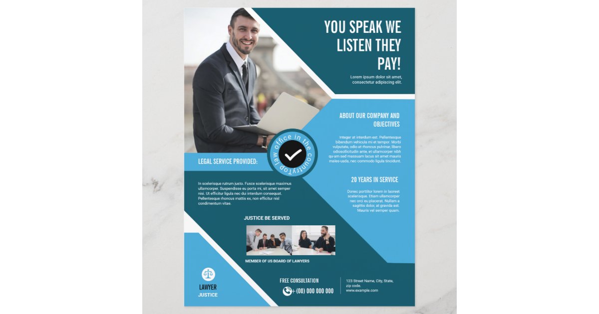 Law Firm and Legal Services Flyer | Zazzle