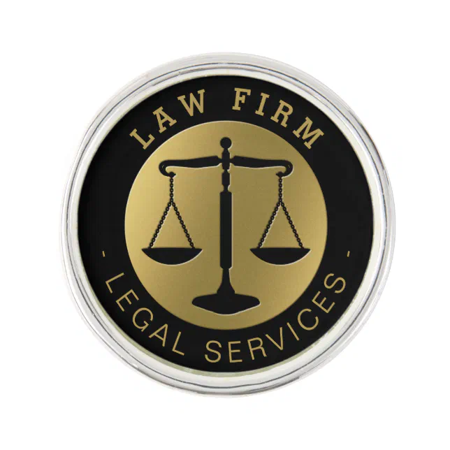Law Firm | Legal Services Gold Lapel Pin | Zazzle