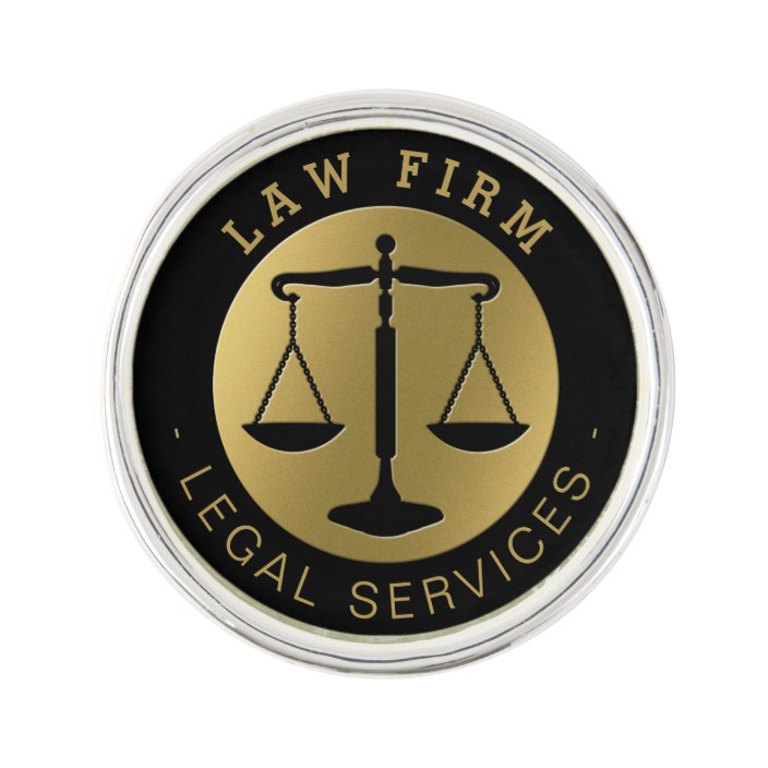 Law Firm | Legal Services Gold Lapel Pin | Zazzle.com
