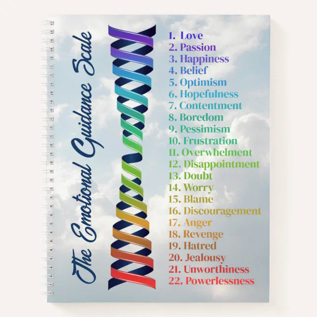 Law of Attraction Emotional Guidance Scale Chart Notebook | Zazzle