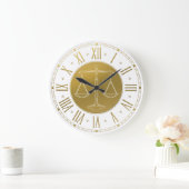 LAW OFFICE | Scales of Justice Large Clock | Zazzle