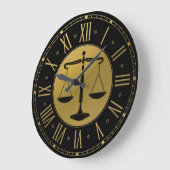 LAW OFFICE | Scales of Justice Large Clock | Zazzle