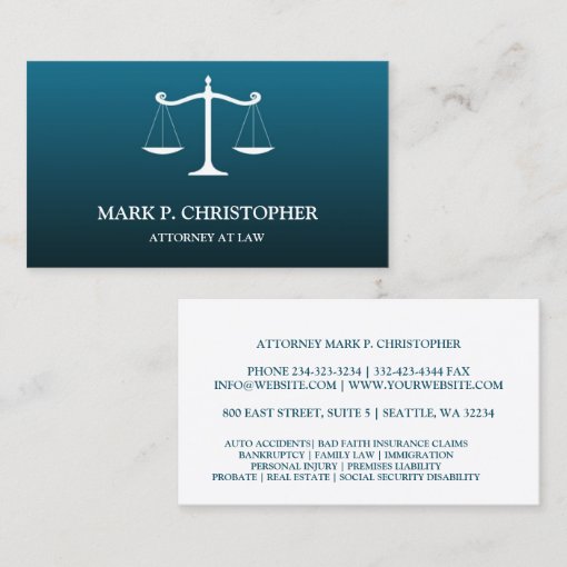 Law Scale Business Card | Zazzle