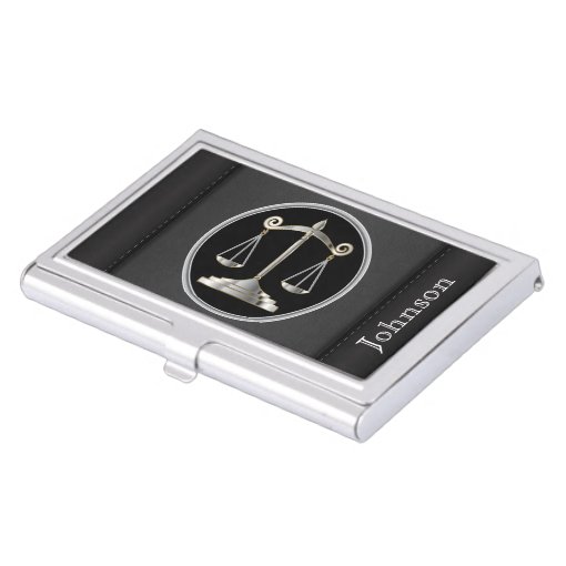 Law | Scales of Justice | Lawyer Case For Business Cards | Zazzle
