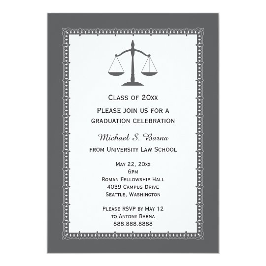 Law School Attorney Graduation Announcements | Zazzle.com