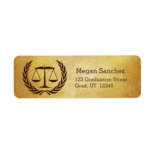 Law School Grad Parchment Label | Zazzle.com