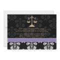 Law School Graduation Announcements Invites Purple | Zazzle