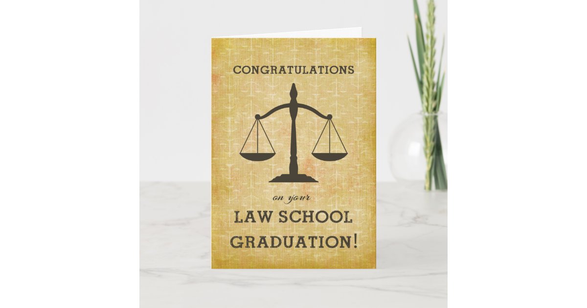 Law School Graduation Congratulations, Justice Card | Zazzle