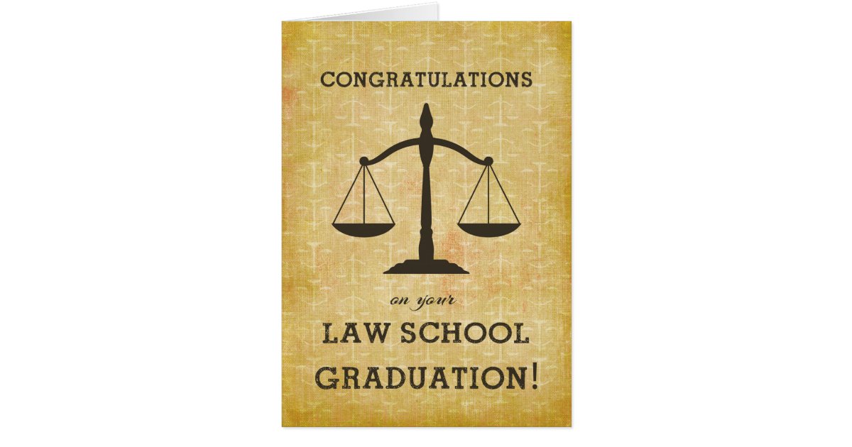 Law School Graduation Congratulations, Justice Card | Zazzle.com