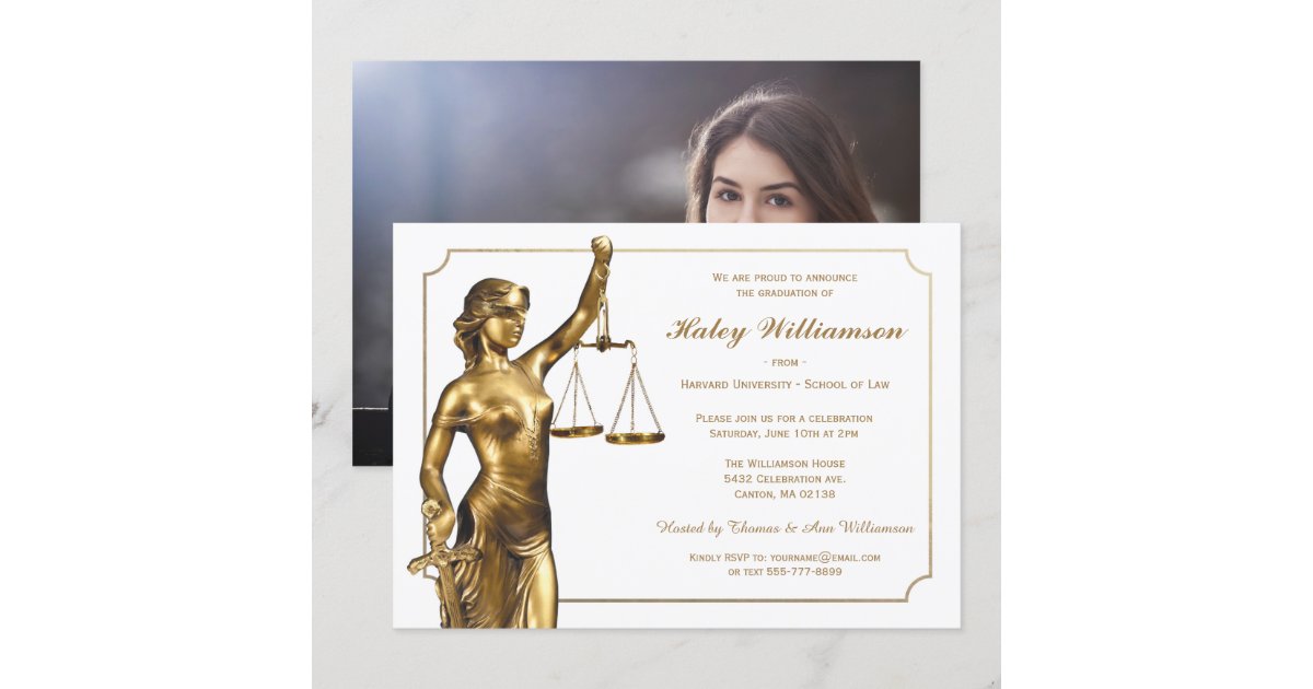 Law School Graduation Invitation | Zazzle