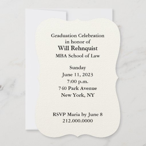 Law School Graduation Invitation | Zazzle