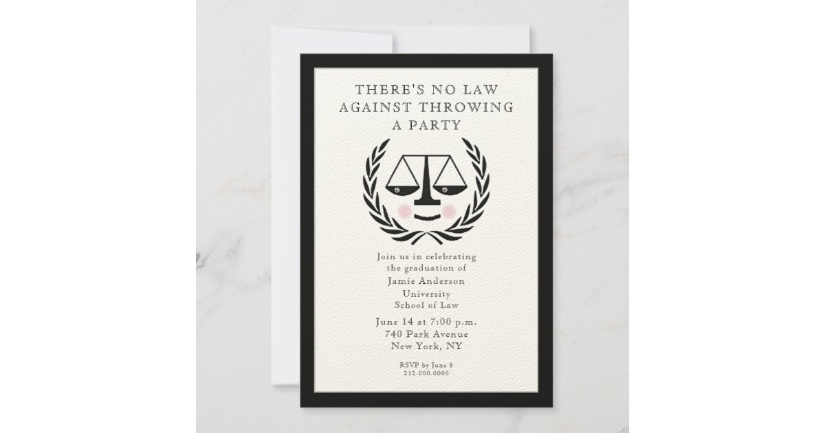 Law School Graduation Invitations | Zazzle