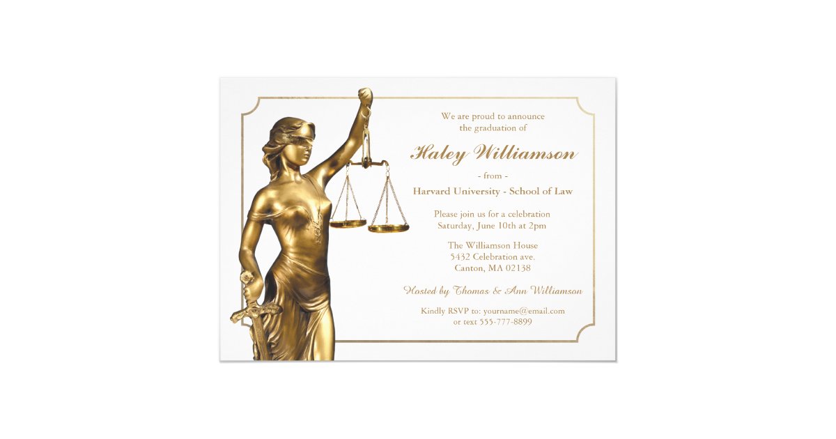 Law School Graduation Party Invitation | Zazzle.com