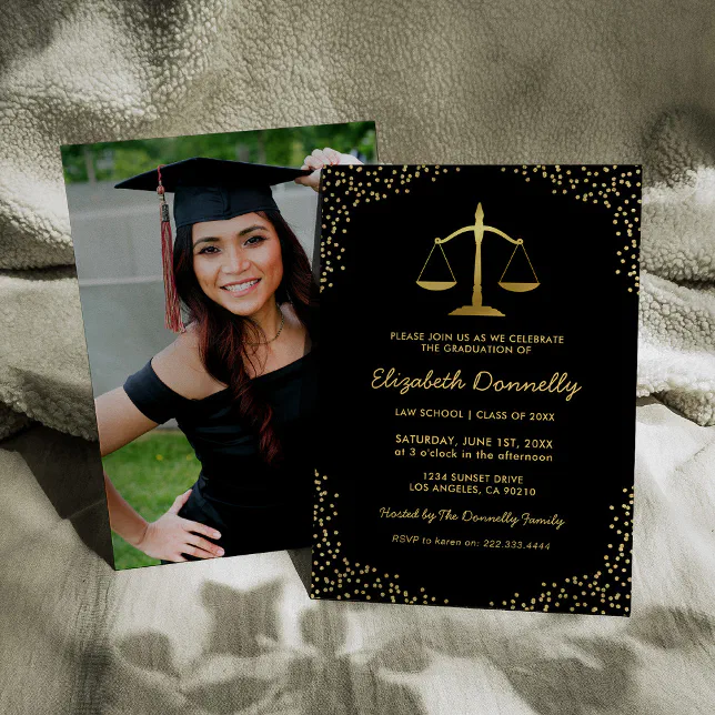 Law School Graduation Party Invitation | Zazzle